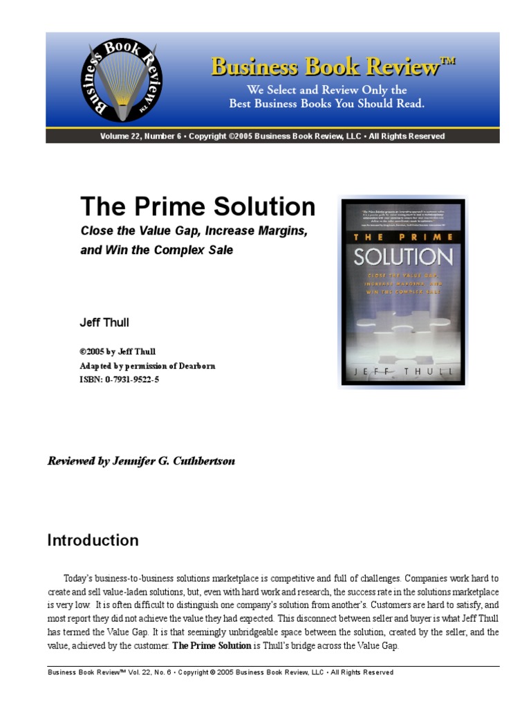 The Prime Solution Summary | PDF