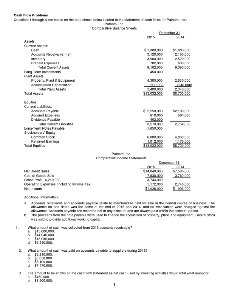 Cash Flow - Handout | PDF