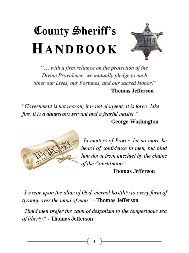 Sheriff’s Handbook: Authority & Duties | PDF | Constitutionality | Law