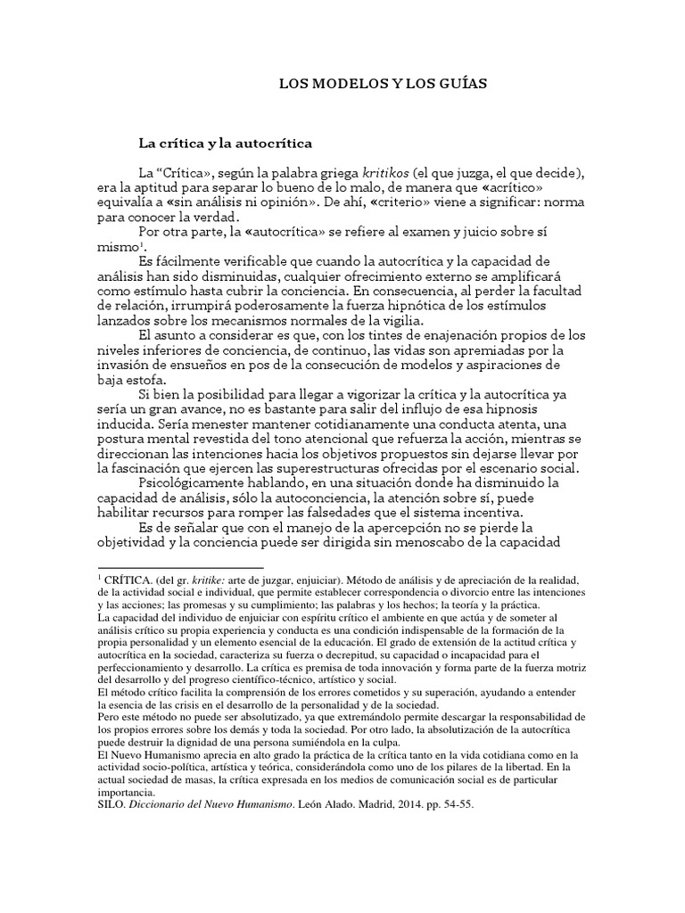 La Crítica y La Autocrítica | PDF