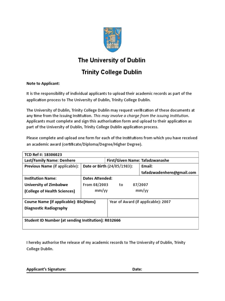 Upload Academic Records Authorization | PDF