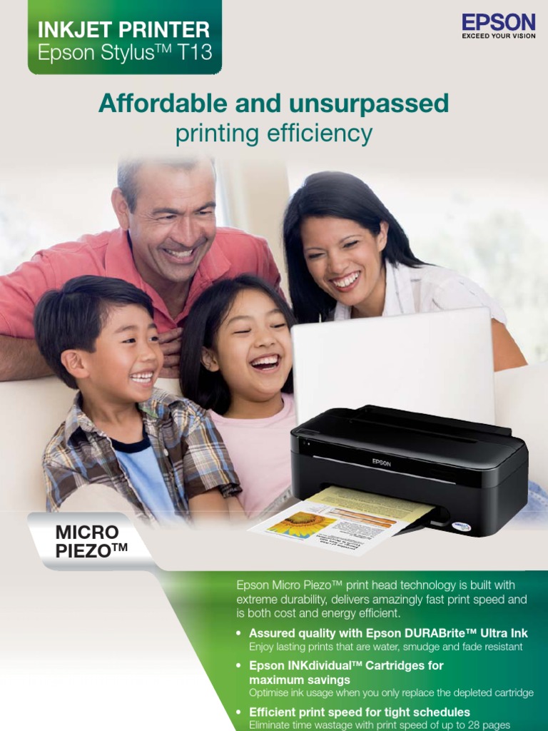 Epson Stylus T13 | PDF | Printer (Computing) | Paper