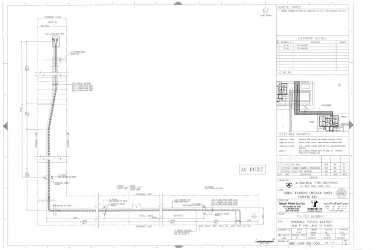 Jetty Overall piping layout As built dwg