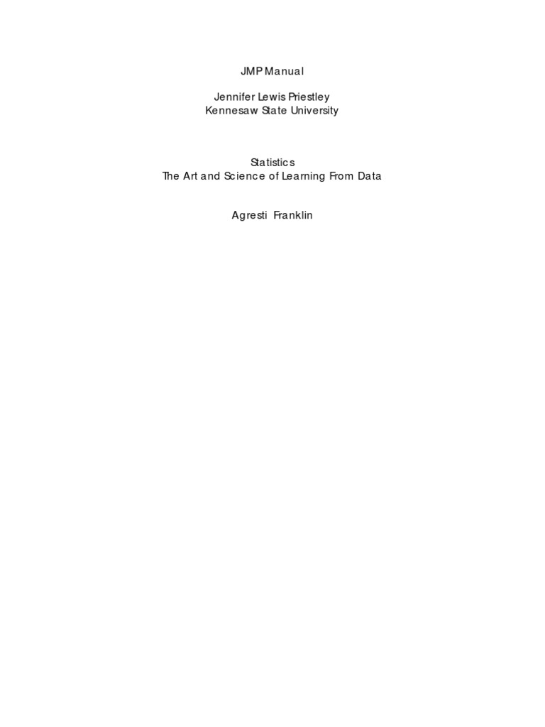 JMP Statistical Analysis Guide | PDF | Jmp (Statistical Software ...