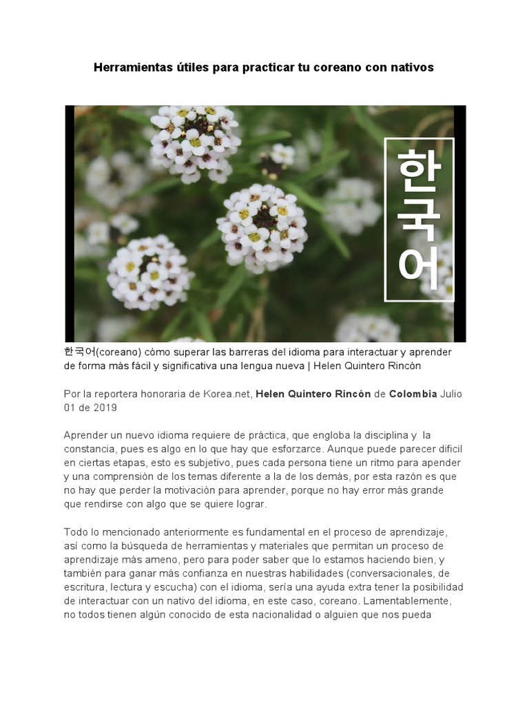 2019-07-04 - Herramientas Útiles para Practicar Tu Coreano Con Nativos ...