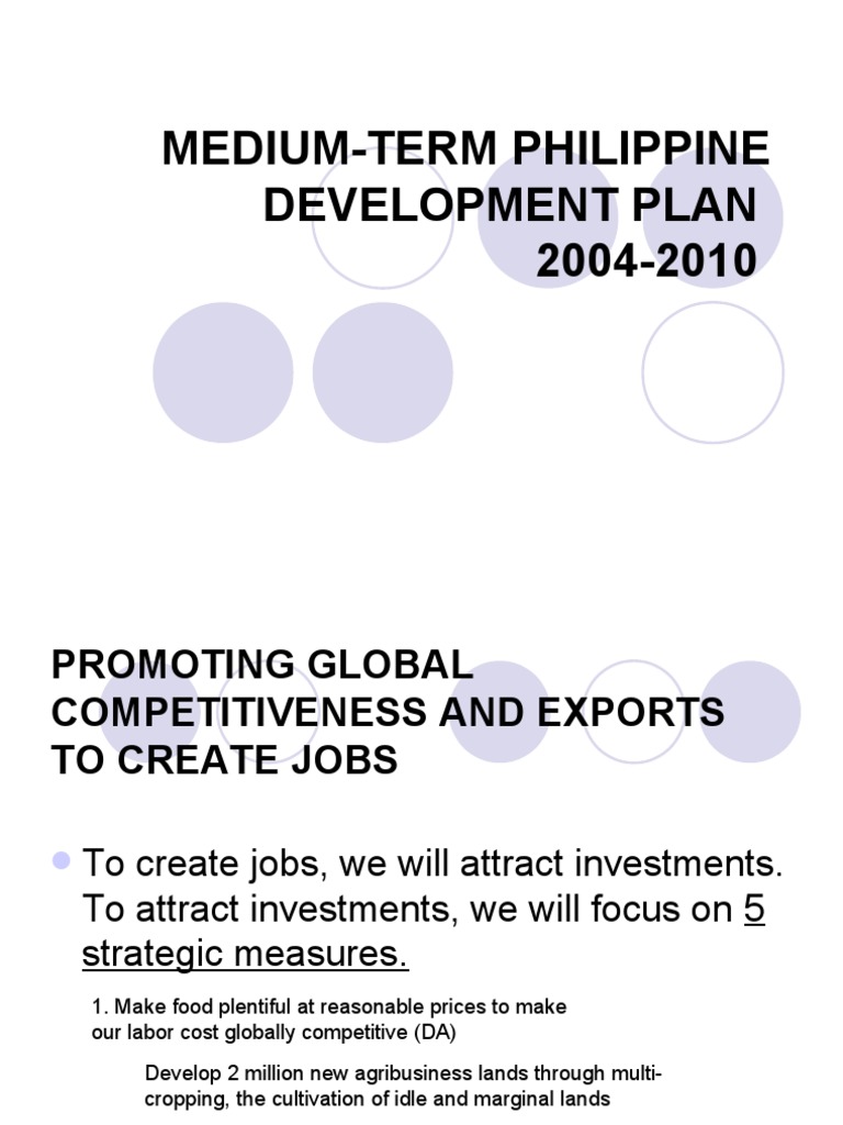Medium-Term Philippine Development Plan 2004-2010 | PDF | Philippines ...