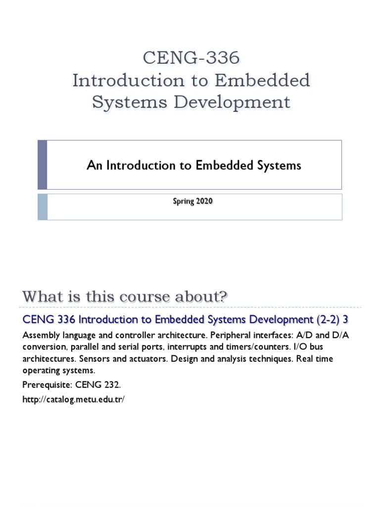 Embedded Systems Introduction | PDF