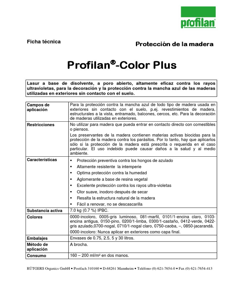 Profilan Color Plus | PDF