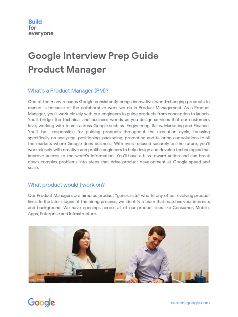 (Google Interview Prep Guide) Product Manager | PDF