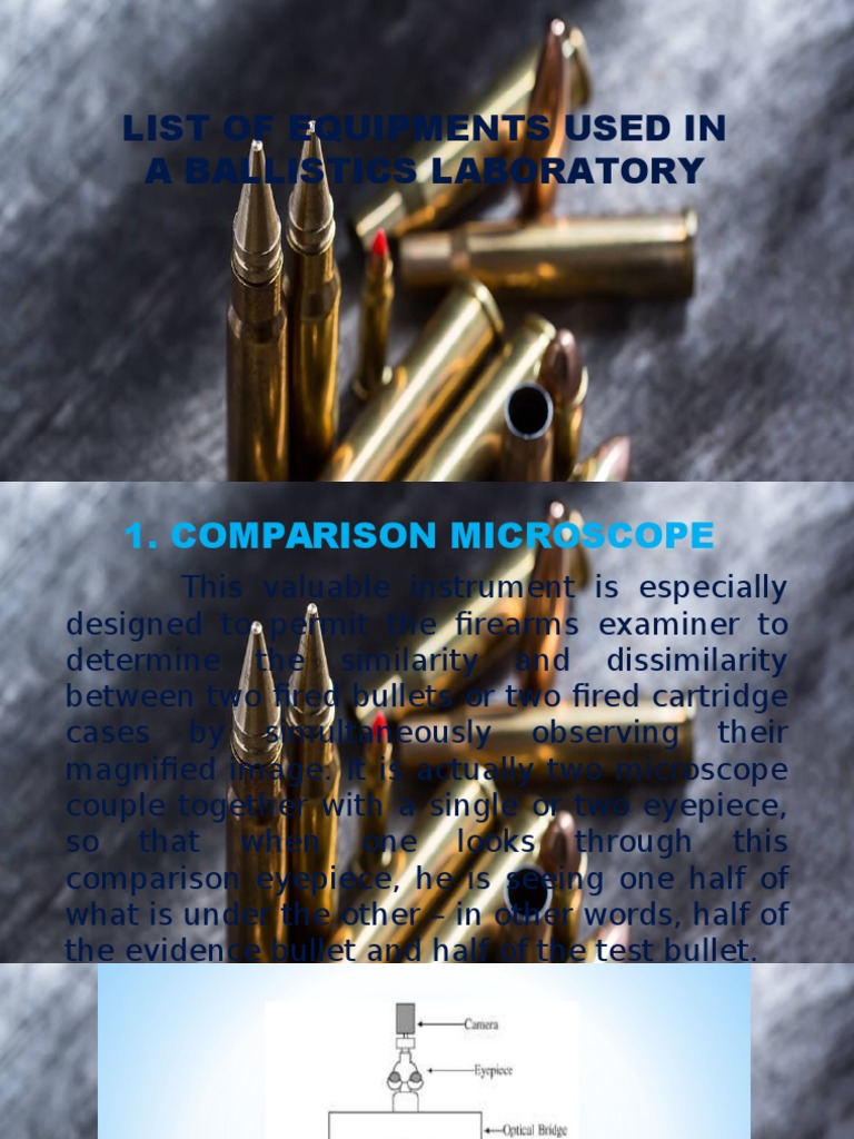 List of Equipments Used in Ballistics Laboratory | PDF | Science ...