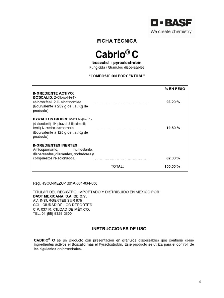 Ficha Técnica - Cabrio® C PDF | PDF