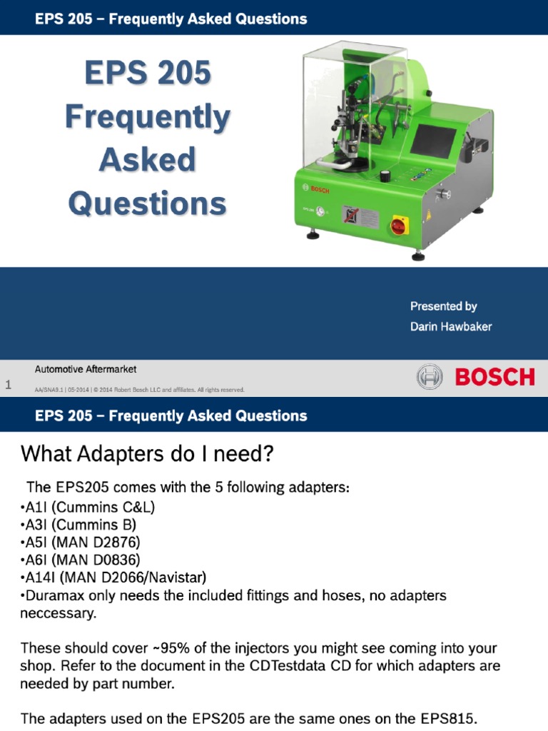 EPS 205 Frequently Asked Questions - PDF | PDF