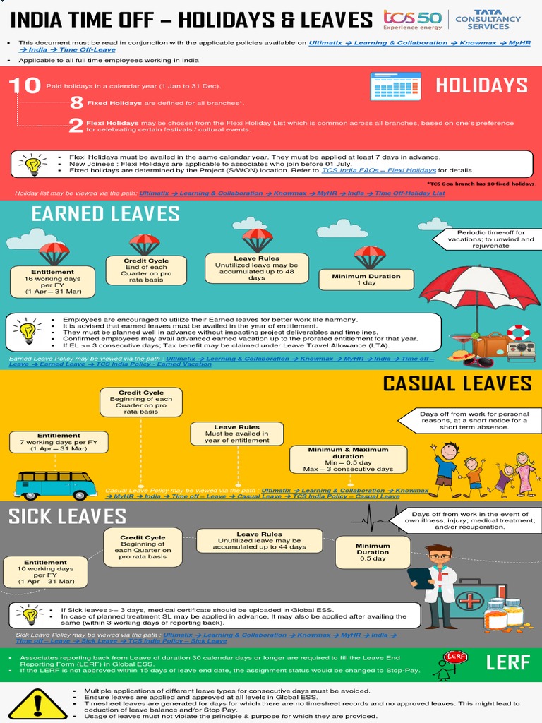 Policy Snapshot - India Leave Policies PDF | PDF