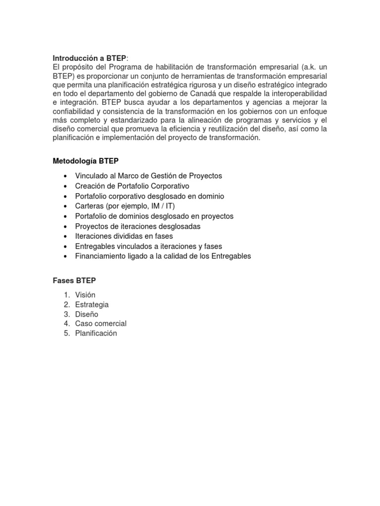 Introducción A BTEP | PDF