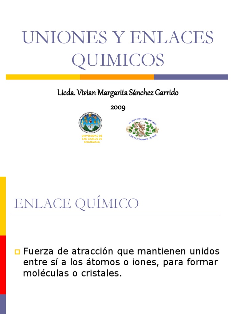 02 Uniones y Enlaces Químicos | PDF