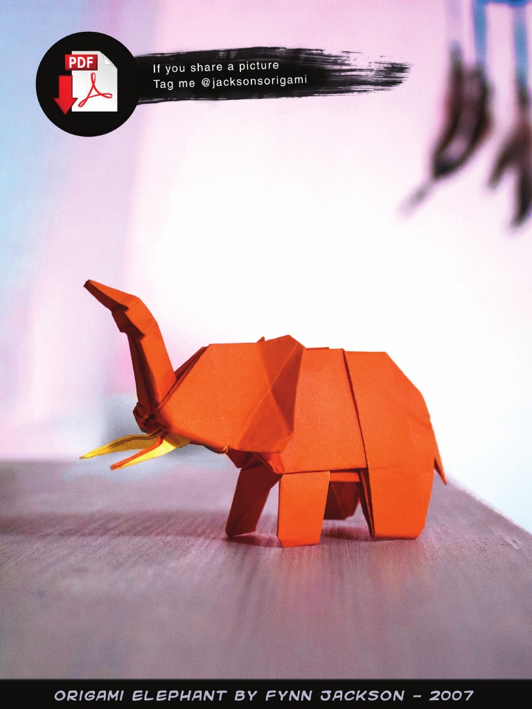 Step-by-Step Origami Elephant Guide | PDF