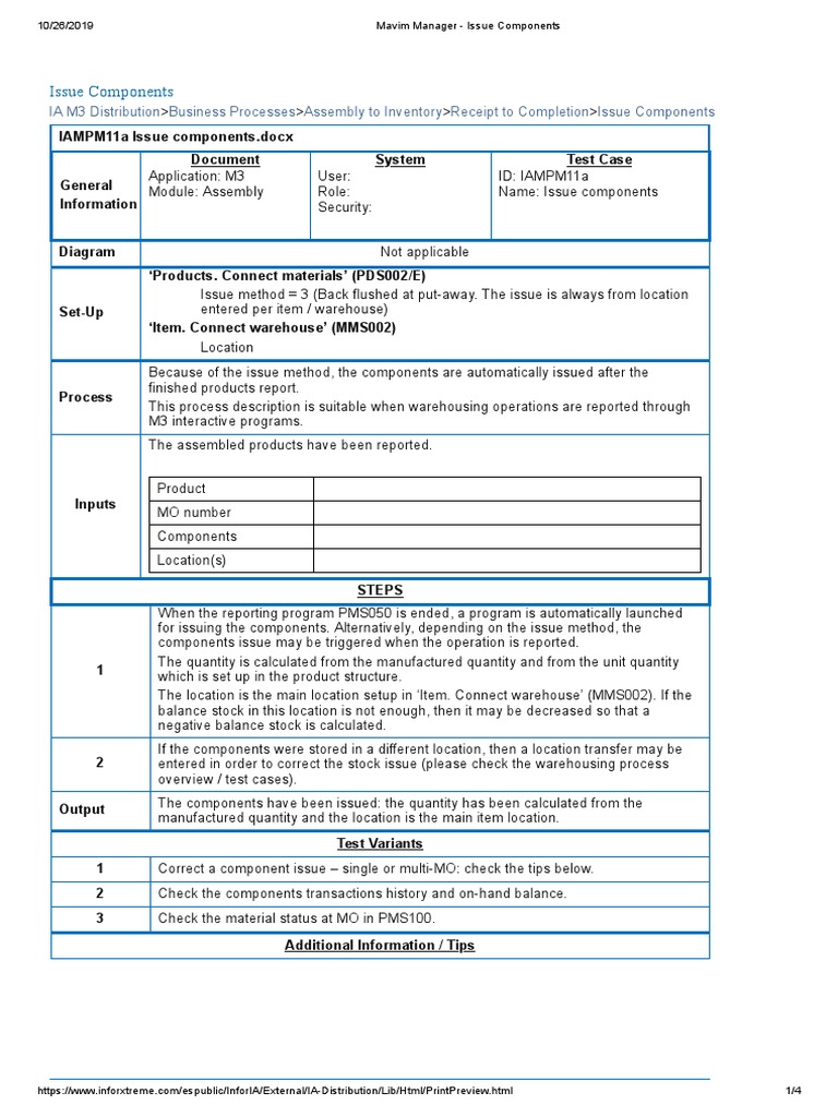 M3 Assembly Issue Components Guide | PDF | Computers