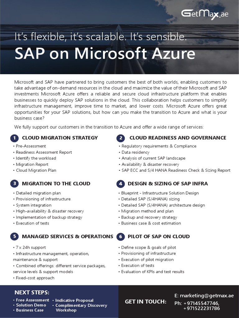 Flyer SAP On Microsoft Azure | PDF