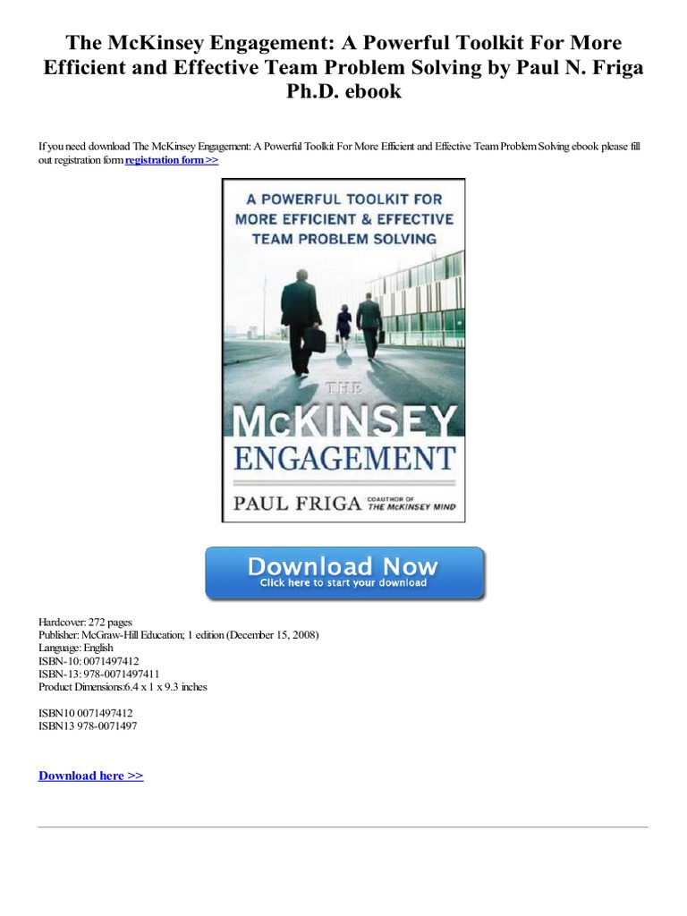 The Mckinsey Engagement A Powerful Toolkit For More Efficient and ...