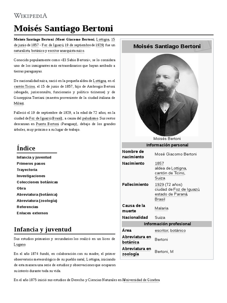 Moisés Santiago Bertoni | PDF