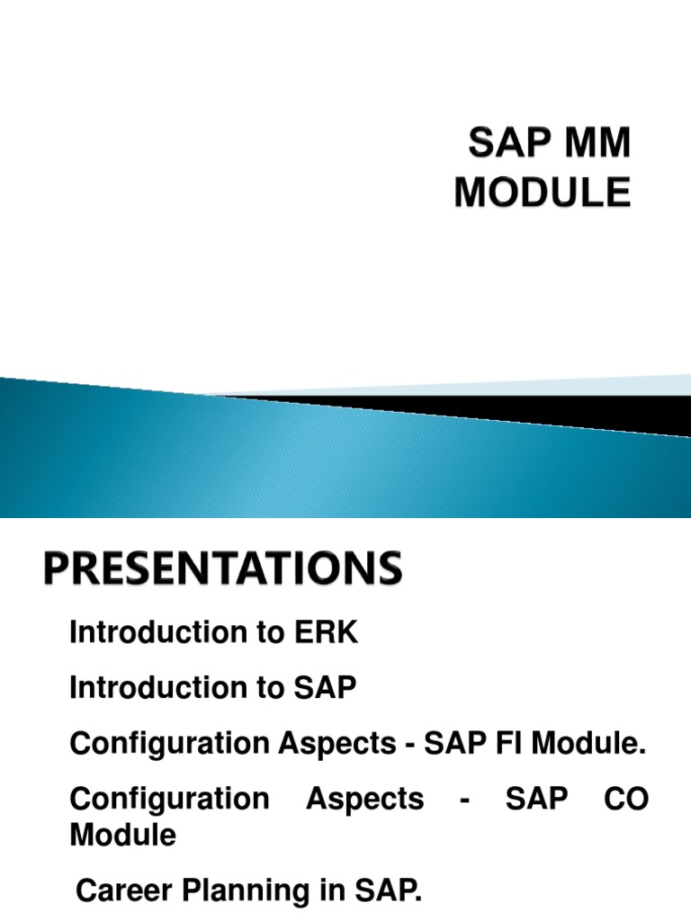 SAP-MM Powerpoint | PDF