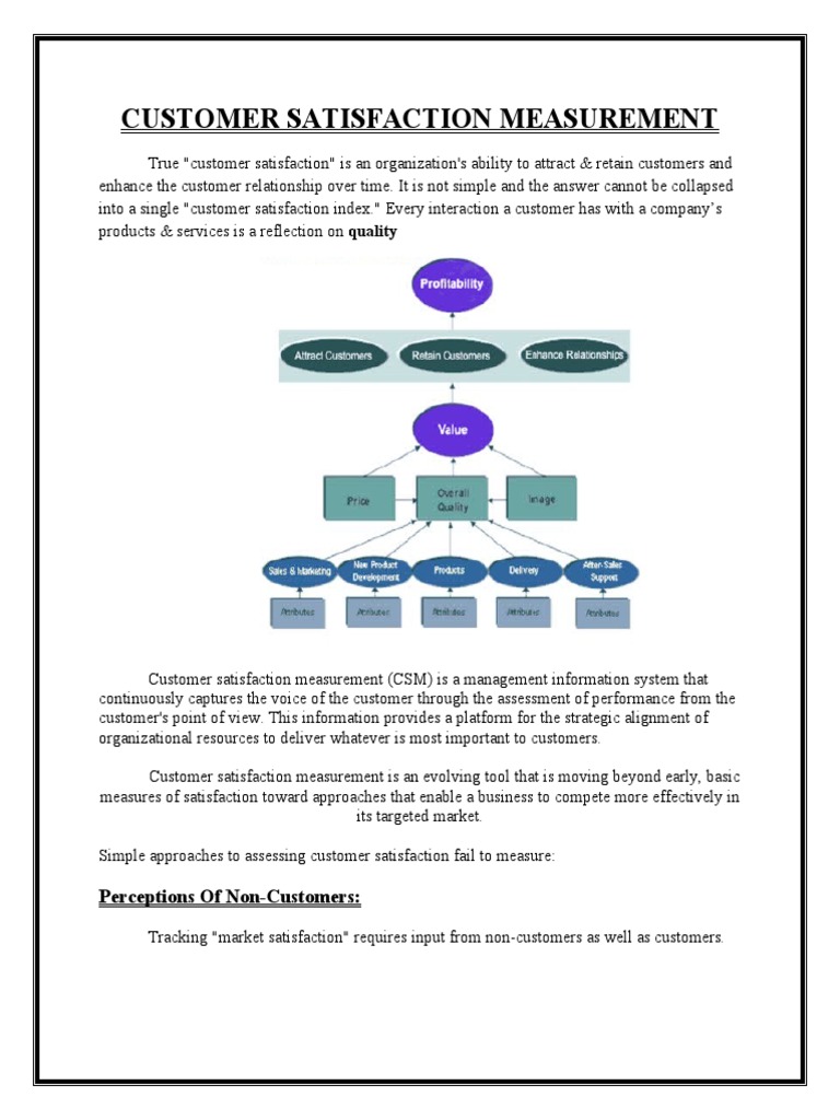 Customer Satisfaction Measurement | PDF | Business | Customer Satisfaction