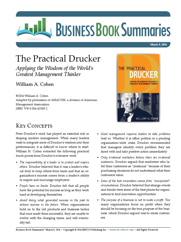 The Practical Drucker Summary PDF | PDF