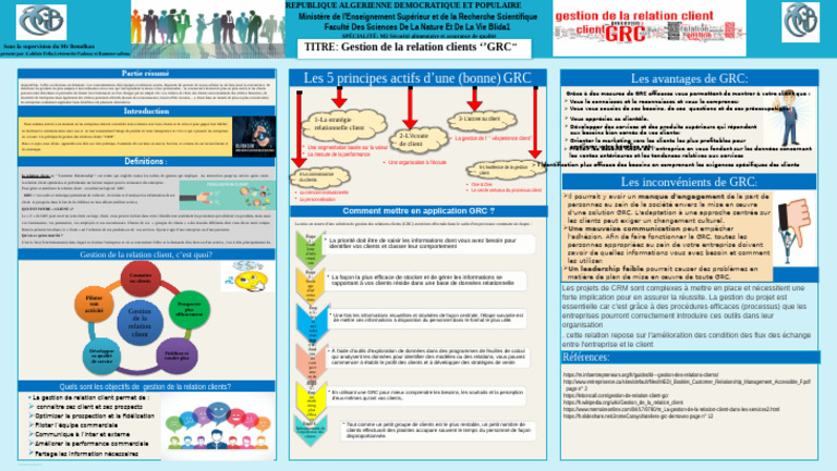 Poster Theme Gestion de Relation Clients GRC | PDF