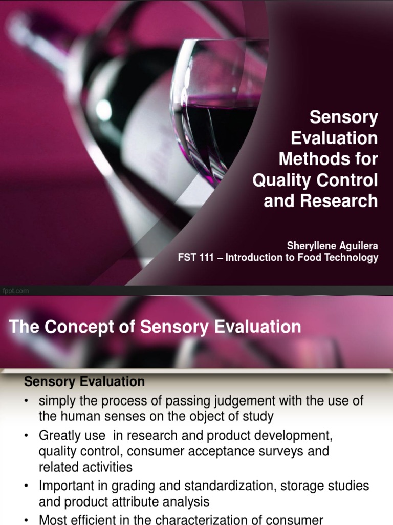 Sensory Evaluation Methods in Quality Control | PDF | Business ...