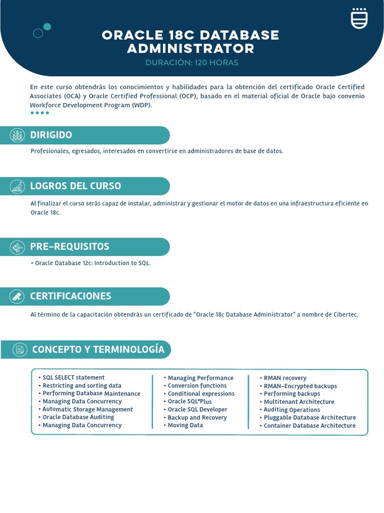 Oracle 18c Database Administrator | PDF Oracle 18c Database Administrator | PDF