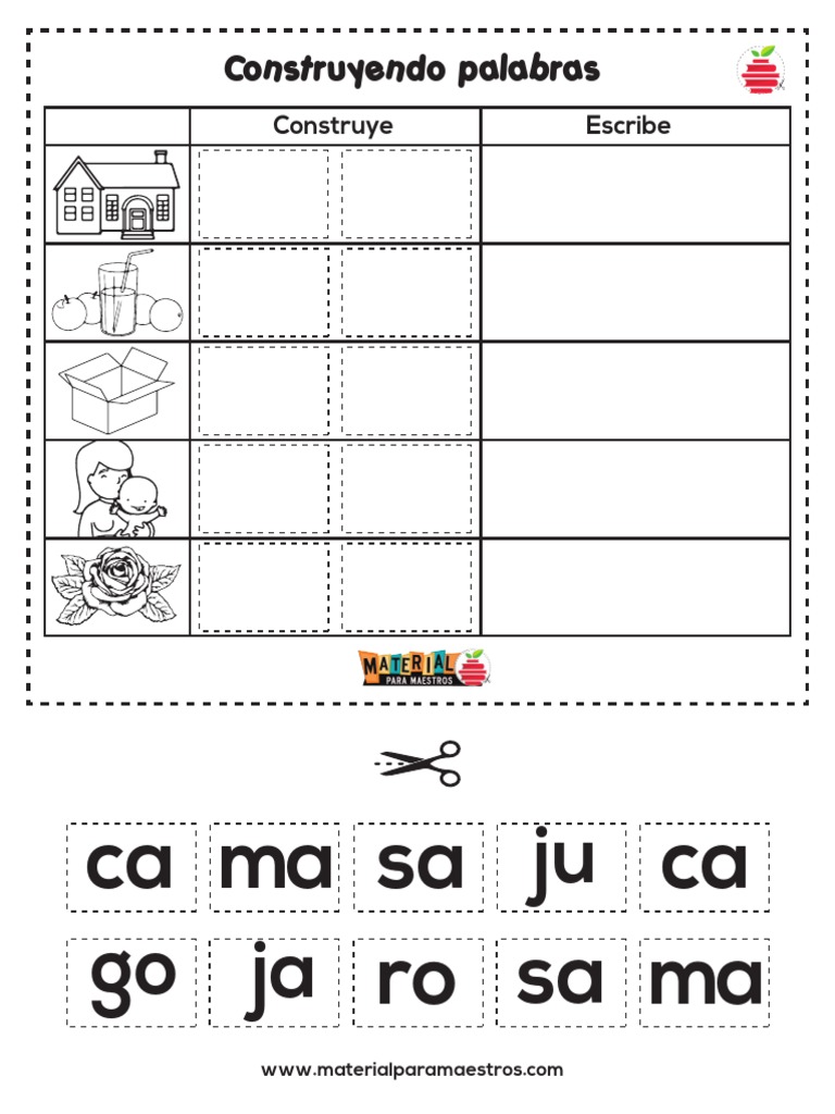 Construyo Palabras 2 Silabas | PDF | Crecimiento personal y profesional