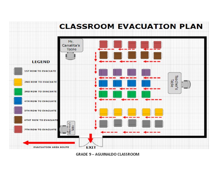 Classroom Evacuation Plan | PDF