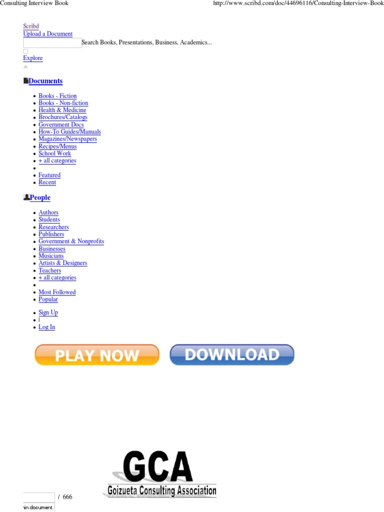 Consulting Interview Book | PDF | Business | Economies