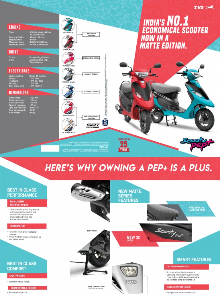 Scooty Pep Plus Brochure PDF | PDF