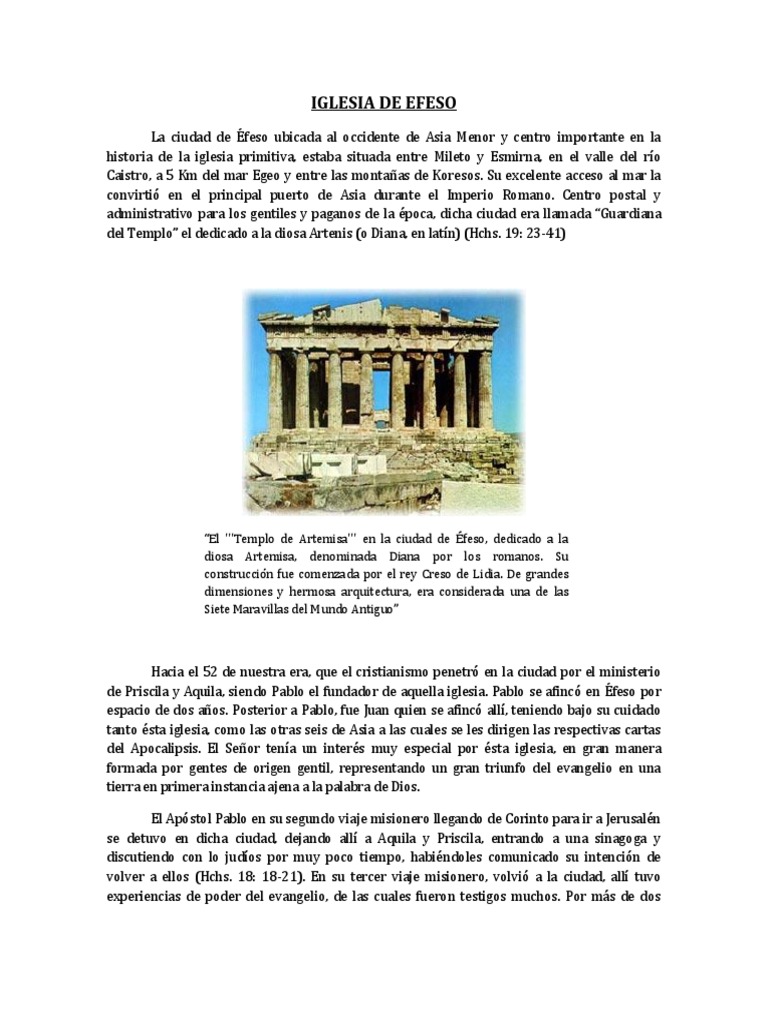 La Iglesia de Éfeso y su Historia | PDF | Pablo el apóstol ...