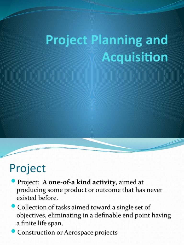 Project Planning and Acquisition | PDF | Project Management | Business ...