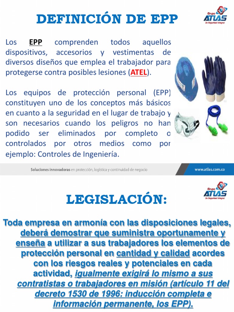 Definición y tipos básicos de EPP | PDF | Decibel | Materiales
