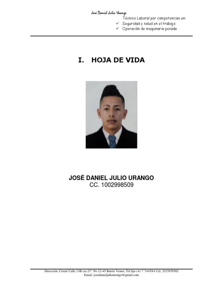 José Daniel Julio Urango: Perfil Profesional | PDF | Aprendizaje