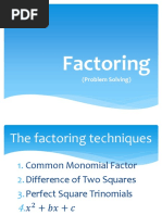 Grade 8 Math: Factoring Trinomials | PDF | Factorization | Lesson Plan