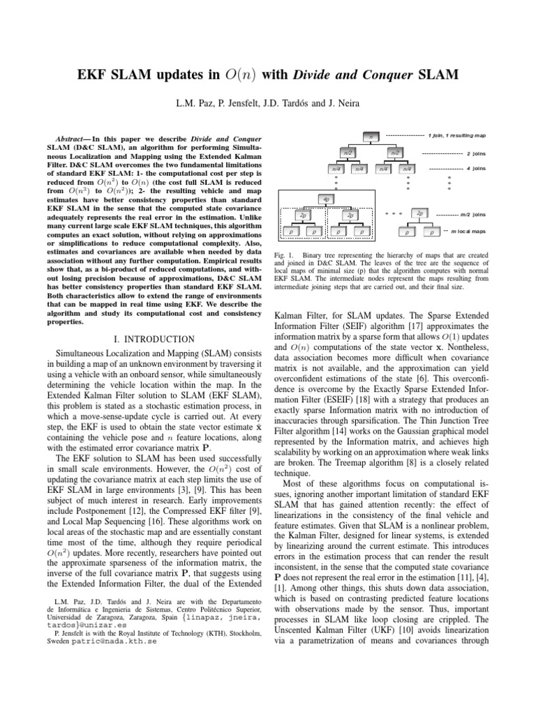 Paz Submap Slam | Download Free PDF | Kalman Filter | Areas Of Computer ...