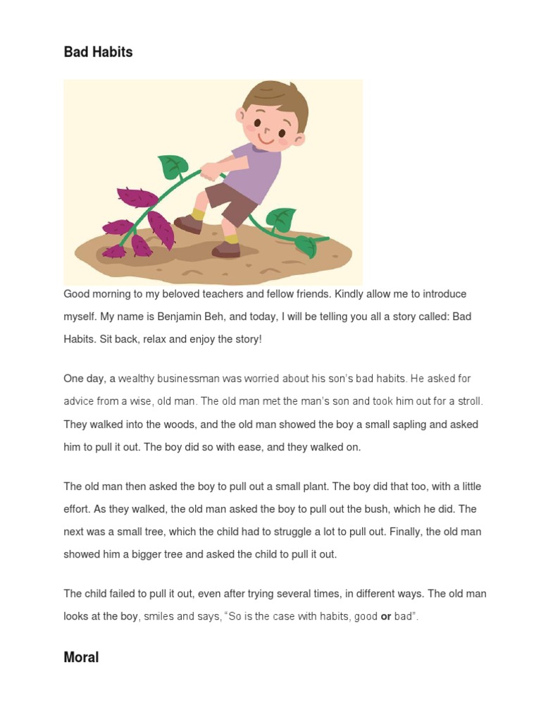 Bad Habits Story | PDF