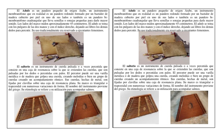 Doc. 10 El Adufe y El Salterio | PDF | Instrumentos de cuerda | Cordófonos