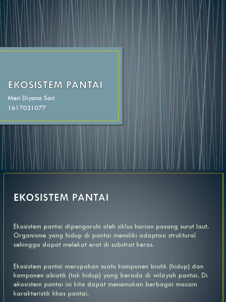 Karakteristik dan Komponen Ekosistem Pantai | PDF