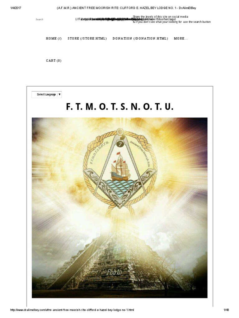 (A.f.m.r.) Ancient Free Moorish Rite - Clifford E. Hazel Bey Lodge No ...