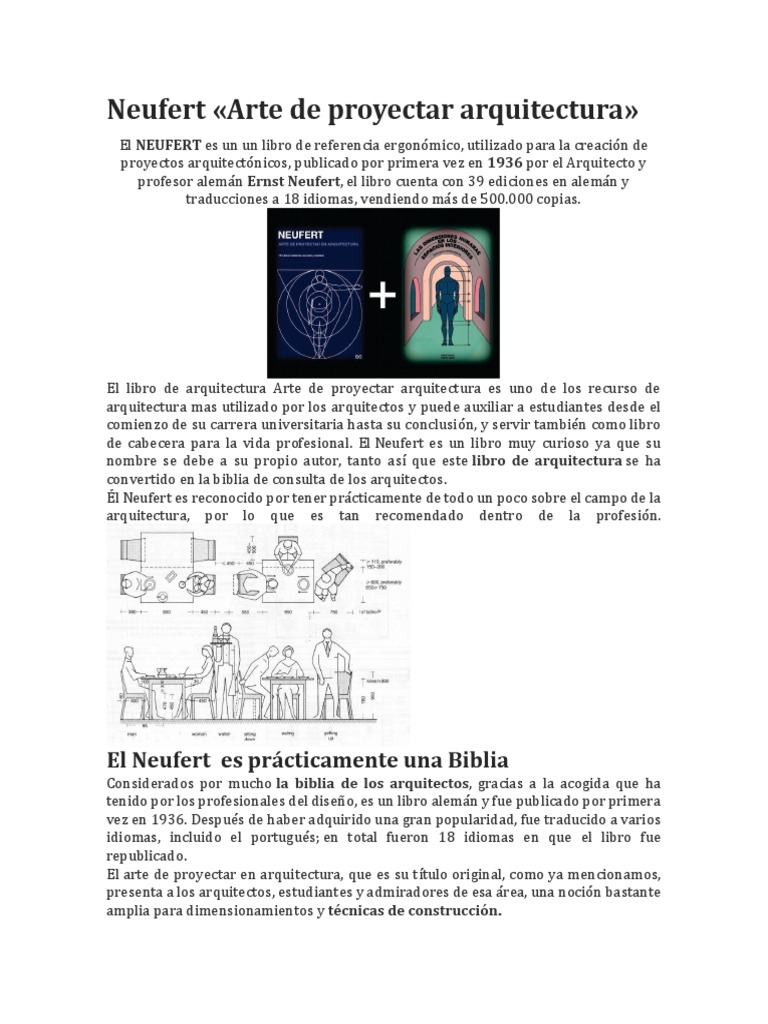 Neufert: La Biblia de la Arquitectura | PDF | Arquitecto | Alemania