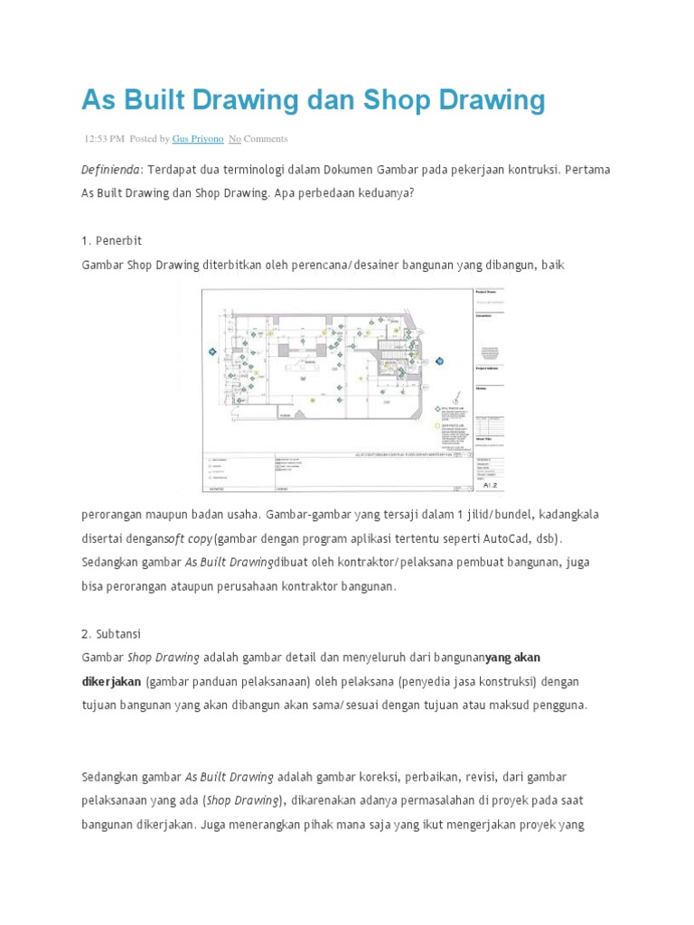 Asbuild Drawing N Shop Drawing | PDF
