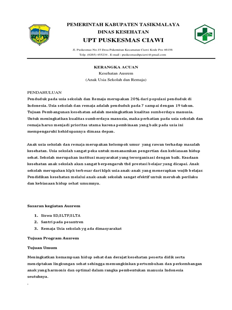 Kerangka Acuan Ausrem | PDF