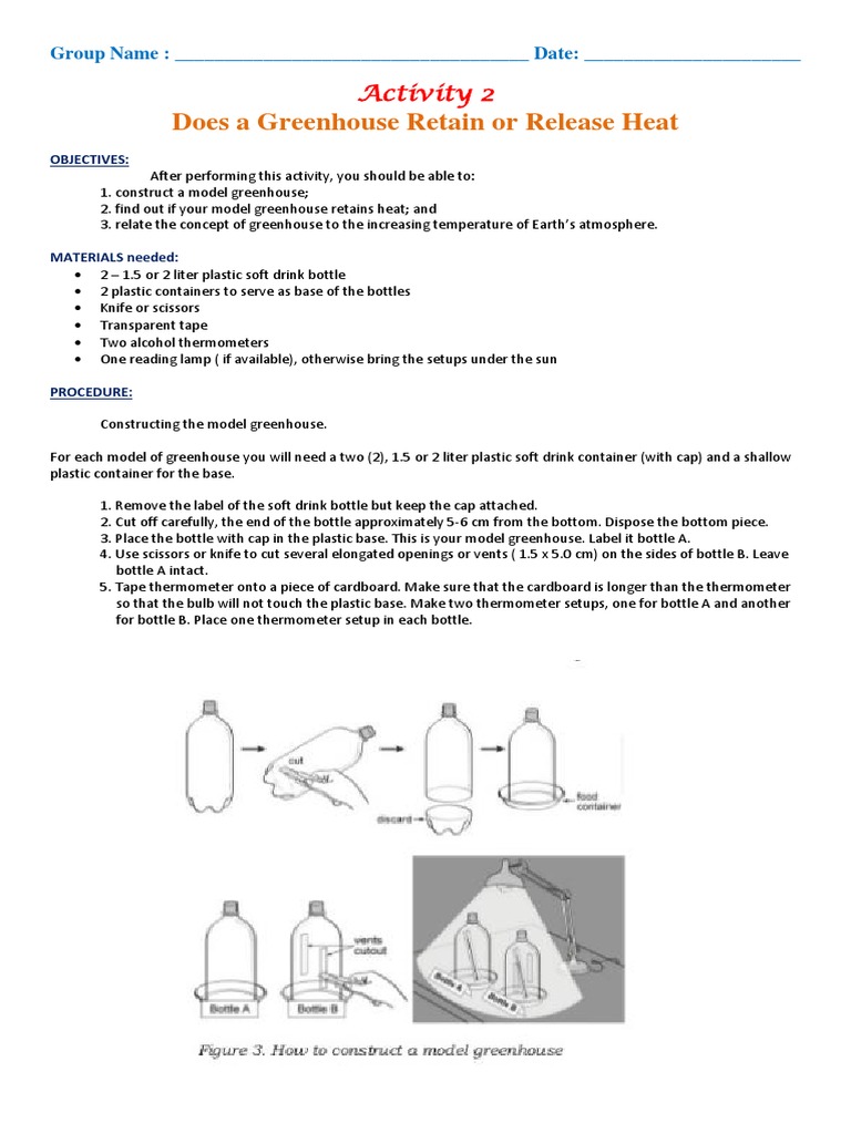 Greenhouse Heat Experiment | PDF | Thermometer | Greenhouse