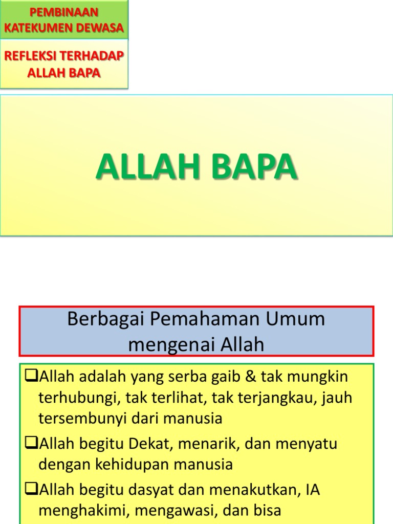 ALLAH BAPA - Dan Pendalaman Mengenai Allah | PDF