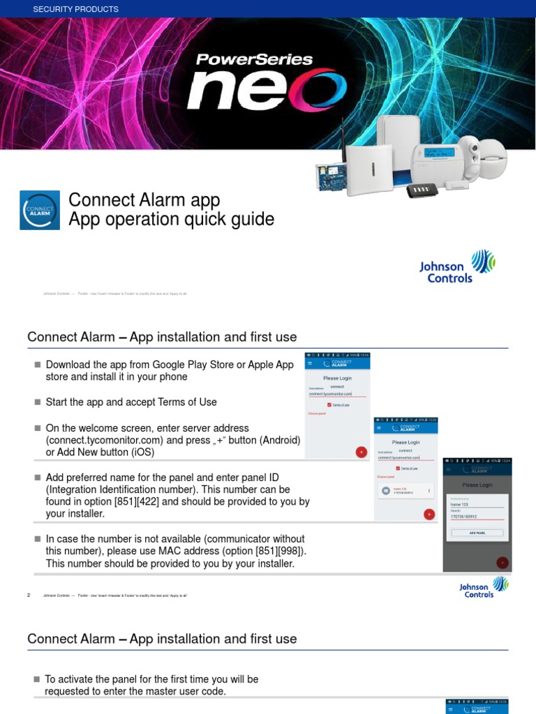 Connect Alarm App Quick Guide | PDF | Mobile App | Icon (Computing)